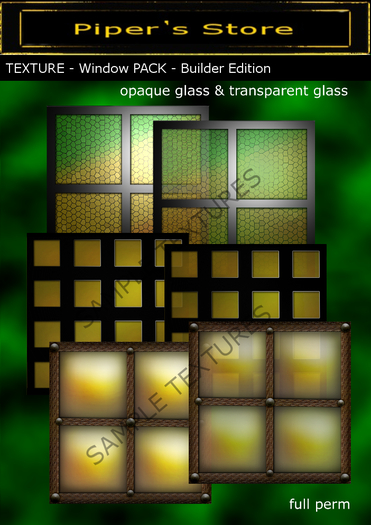 Second Life Marketplace - TEXTURE - Window PACK - Builder Edition
